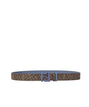 Fendi Ff Squared Reversible Studded Belt - Blue