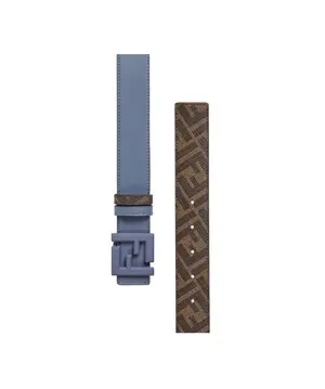 Fendi Ff Squared Reversible Studded Belt - Blue