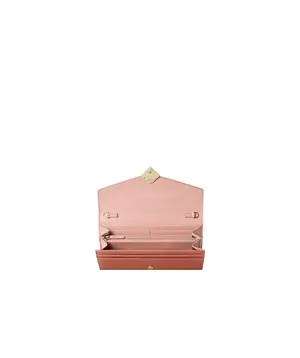 Fendi Ff Diamonds Chain-linked Continental Wallet - Pink