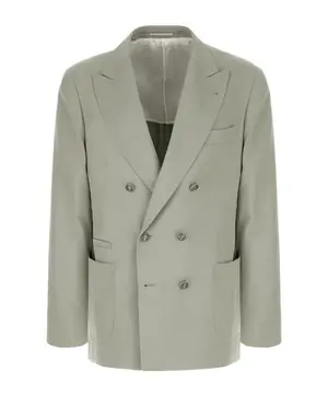 Brunello Cucinelli Double-breasted Blazer - Gray
