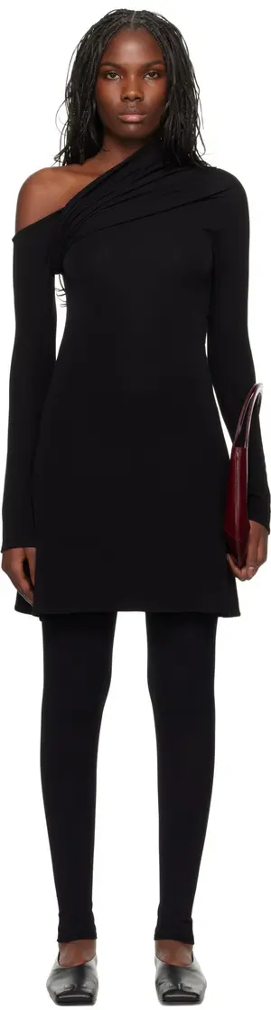 COURREGES Asymmetrical Long Sleeve Mini Dress
