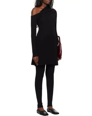 COURREGES Asymmetrical Long Sleeve Mini Dress