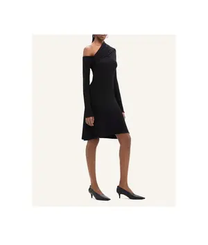 COURREGES Asymmetrical Long Sleeve Mini Dress