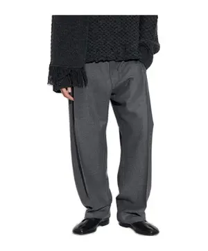 MAISON MARGIELA Asymmetrical Pleated Trousers