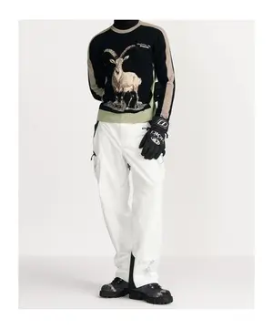 Dior And Descente Ski Pants With Suspenders
