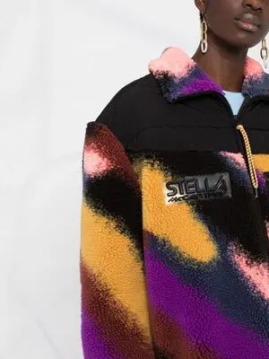 Stella McCartney Marley Faux-shearling Striped Coat
