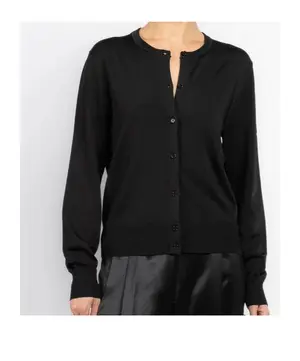 Filippa K Glossy Buttoned Cardigan - Black