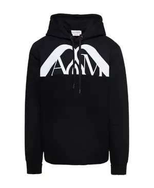 Alexander McQueen Logo Printed Drawstring Hoodie