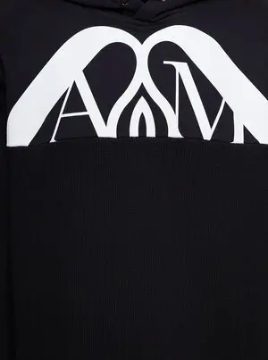 Alexander McQueen Logo Printed Drawstring Hoodie