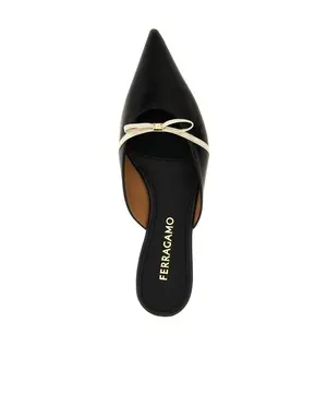 FERRAGAMO Mini Bow Mules - Black