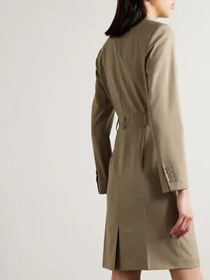 Max Mara Long Sleeved Lapel Dress
