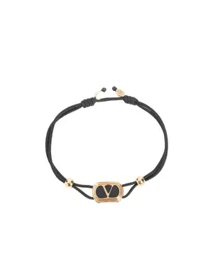 Valentino Garavani Gold Tone Logo Bracelet