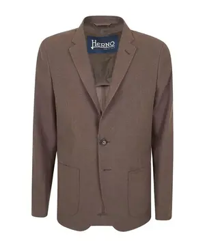 Herno Single-breasted Blazer - Brown