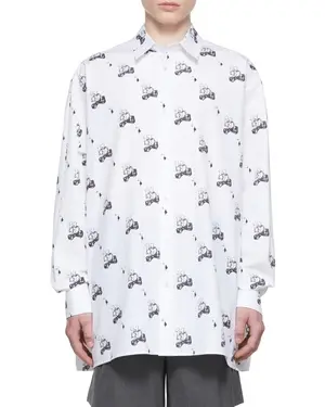 We11Done Graphic-print Oversized Shirt