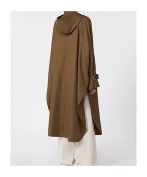 Max Mara Long Belted Hooded Coat - Brown