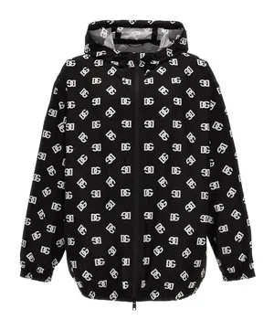 Dolce & Gabbana All-over Logo Hooded Jacket