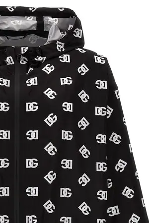 Dolce & Gabbana All-over Logo Hooded Jacket