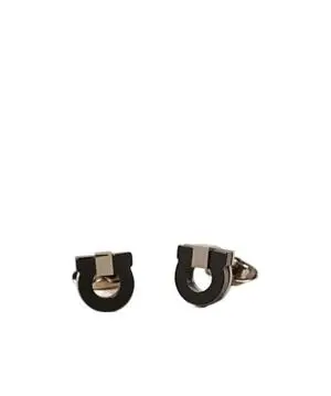 FERRAGAMO Logo Earrings - Black