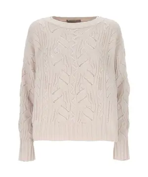 D.exterior Cable Knit Sweater