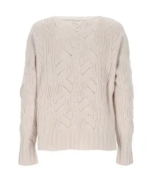 D.exterior Cable Knit Sweater