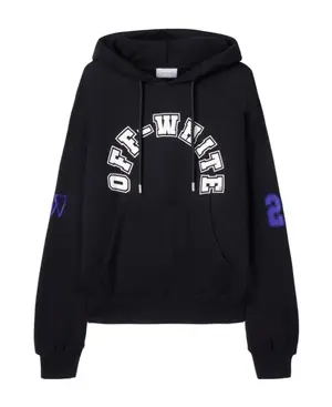 Off-White Logo Printed Drawstring Hoodie