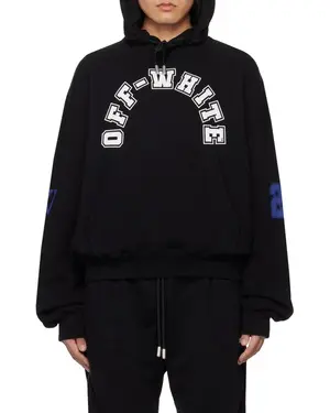 Off-White Logo Printed Drawstring Hoodie