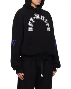 Off-White Logo Printed Drawstring Hoodie