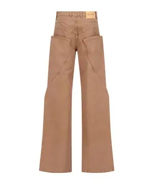 Attico Knee-detailed Long Pants