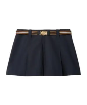 Miu Miu Belted Mini Skirt - Navy