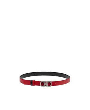 FERRAGAMO Gancini Buckle Double-sided Belt - Red