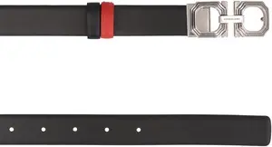 FERRAGAMO Gancini Buckle Double-sided Belt - Red