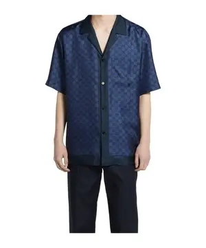 Gucci Disco Monogrammed Short-sleeve Shirt - Blue