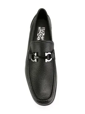 FERRAGAMO Gancini Ornament Moccasins - Black