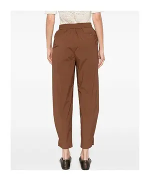 Herno Lightweight Drawstring Cropped Trousers - Brown
