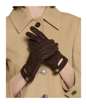 Gucci Double G Gloves - Dark Brown