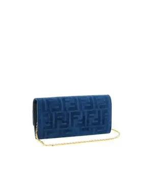 Fendi Continental Baguette Chained Wallet - Blue