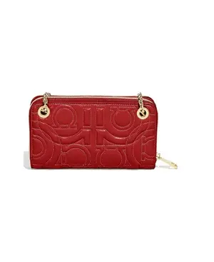 FERRAGAMO Logo Embossed Chain Wallet