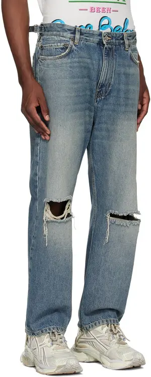 Balenciaga Distressed Straight-leg Jeans
