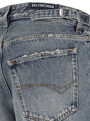 Balenciaga Distressed Straight-leg Jeans