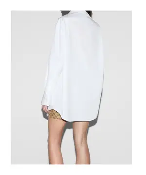 Gucci Cotton Poplin Shirt With Ribbon Tie Detail