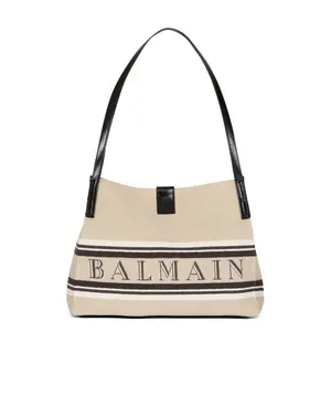Balmain Small Release Top Handle Bag - Beige