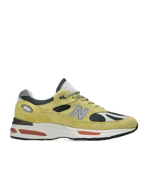 NEW BALANCE 991v2 Lace-up Sneakers - Green