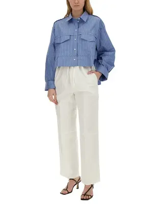 Victoria Beckham Drawstring Straight Leg Trousers