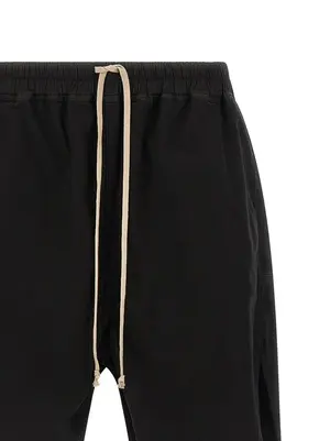 Rick Owens Drawstring Frayed Hem Shorts - Black