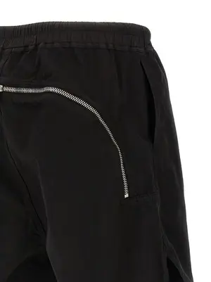 Rick Owens Drawstring Frayed Hem Shorts - Black
