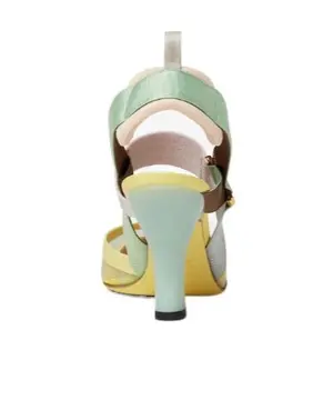 Fendi Colibrì Mesh High-heeled Slingback Pumps - Multicolor