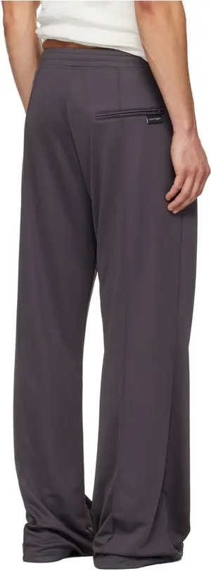 COURREGES Zip Logo Track Pants - Carbon Black