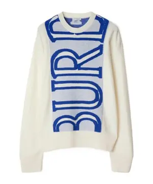 Burberry Logo Knit Sweater - White