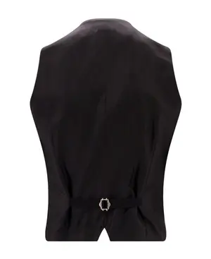 Tagliatore V-neck Single-breasted Waistcoat - Black