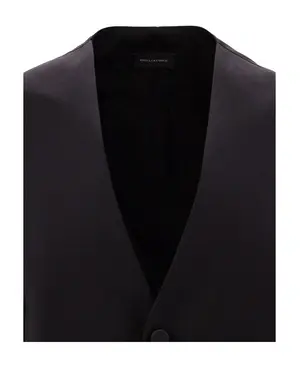 Tagliatore V-neck Single-breasted Waistcoat - Black